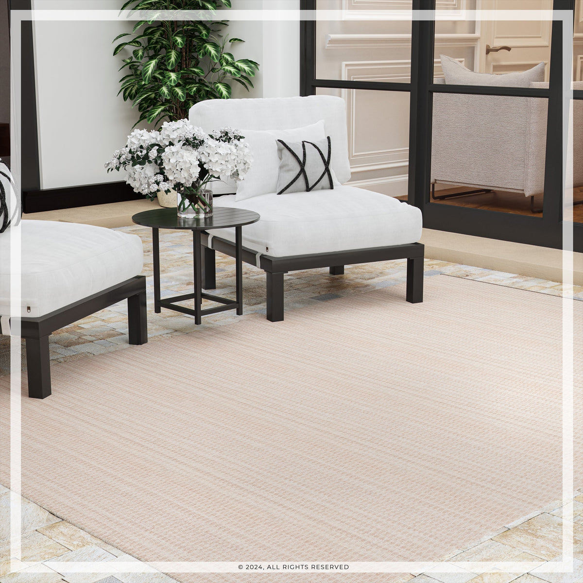 UER0180 Luxury Flat-Weave Synthetic Medium-Pile Rug – Urban Ambiance