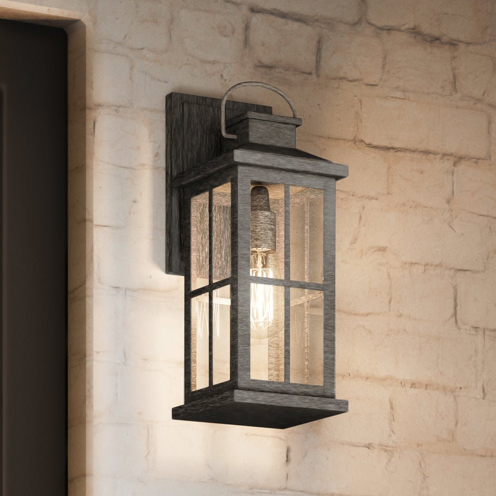 UHP1295 Transitional Outdoor Wall Sconce 14.25''H x 6''W, Aged Pewter ...