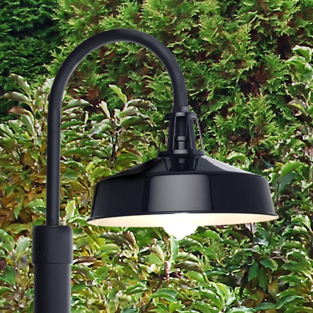 UHP1491 Industrial Outdoor Post Light, 17''H x 18-1/2"W x 13-1/4''D, G ...