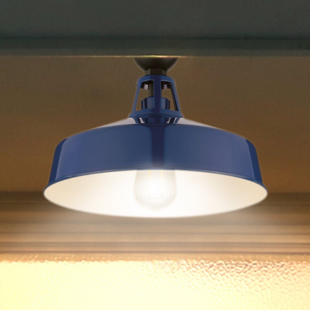 UHP1494 Industrial Outdoor Ceiling Light, 9-1/2''H x 13-1/4"W x 13-1/4 ...