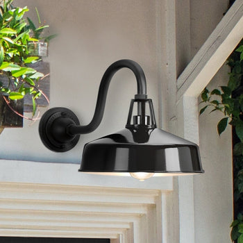 UHP1494 Industrial Outdoor Ceiling Light, 9-1/2''H x 13-1/4"W x 13-1/4 ...
