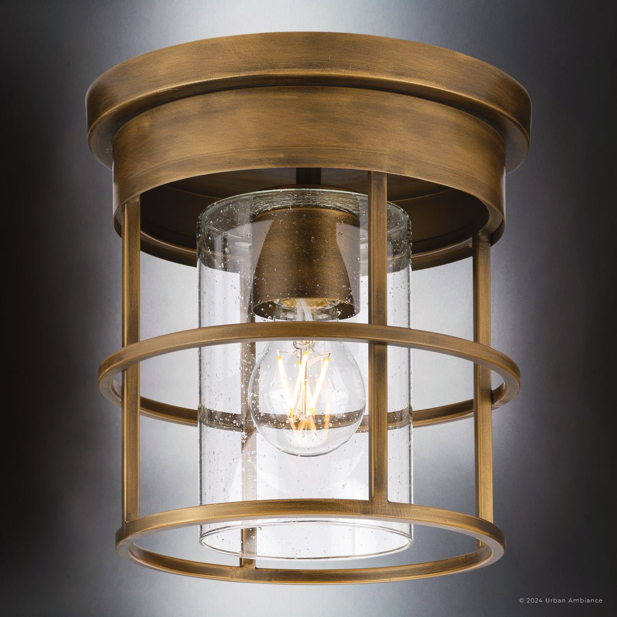 UHP4490 Modern Indoor Ceiling Light, 8-7/8''H x 8-7/8"W x 8-7/8''D, Ag ...