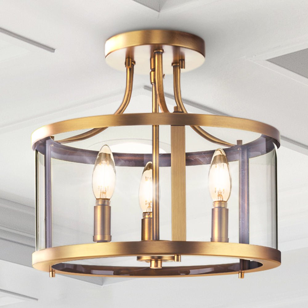 UHP4592 Modern Farmhouse Indoor Ceiling Light, 12-1/8''H x 13"W x 13 ...