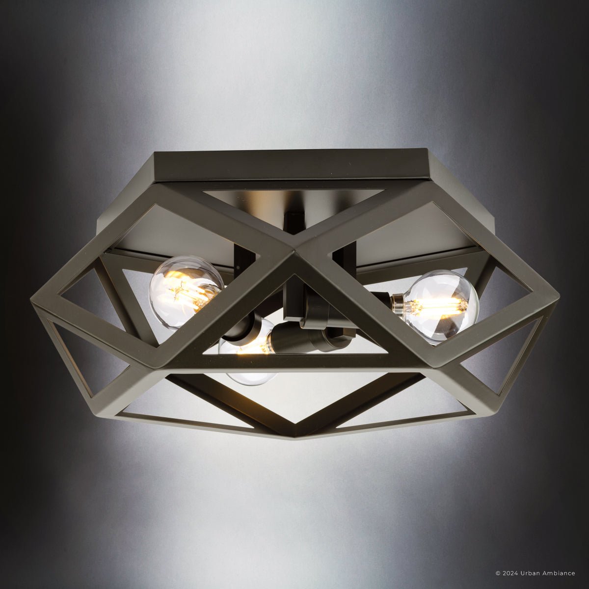 UHP4830 Modern Indoor Ceiling Light, 5-1/2''H x 14-5/8"W x 14-5/8''D ...