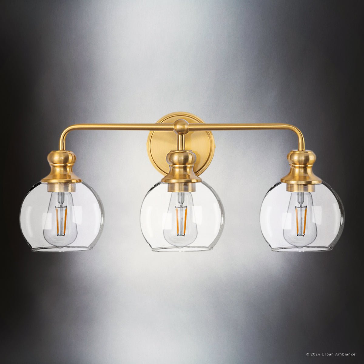 ULB2412 Modern Farmhouse Indoor Bath Light, 22"W x 7.9"D x 10.5"H, Sat ...