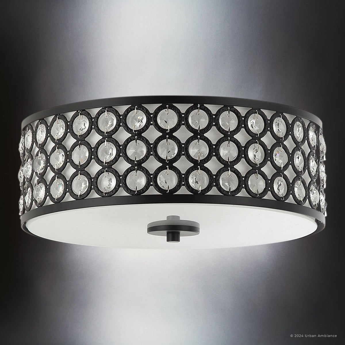 ULB2456 Modern Indoor Ceiling Fixture, 14"W x 14"D x 6.2"H, Matte Blac ...