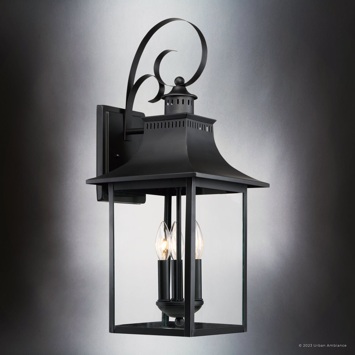 UQL1755 English Country Outdoor Wall Sconce, 22.00''H x 9.00''W x 9.75 ...