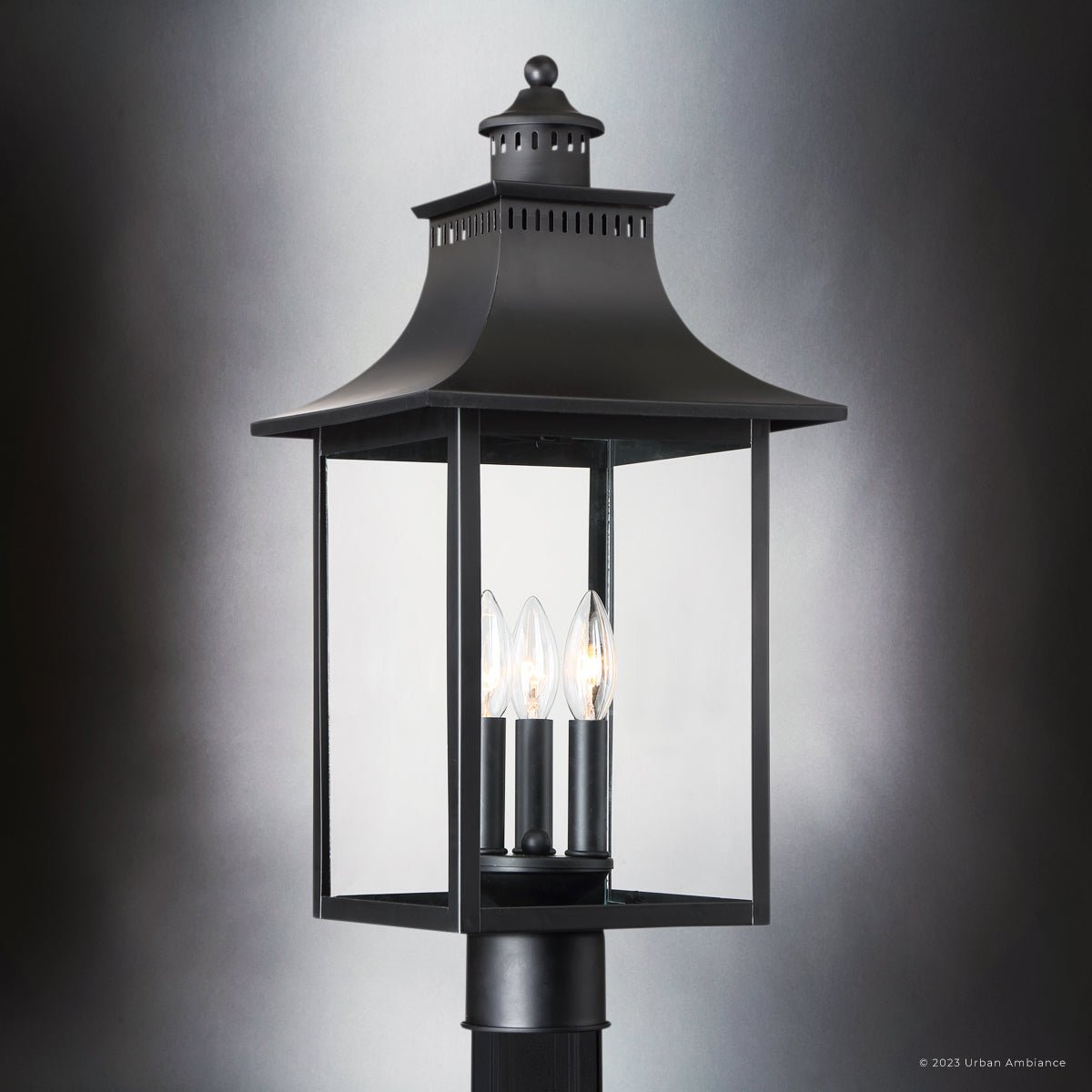 UQL1757 Vintage Outdoor Post Light, 21.75''H x 10.00''W x 10.00''D, My ...