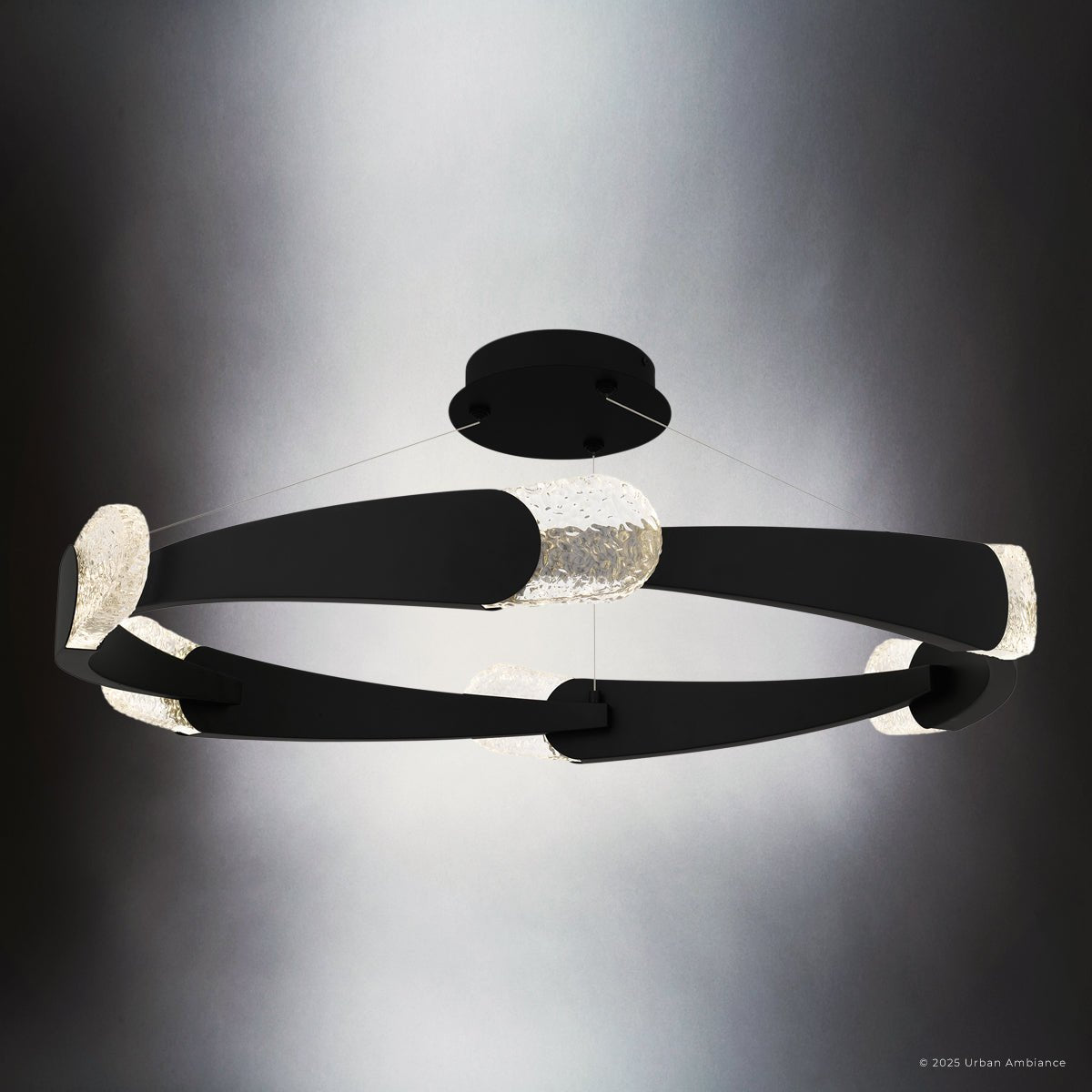 UQL6321 Contemporary Indoor Ceiling Light, 9.50''H x 34.00''W x 34.00 ...