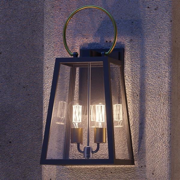 UHP1000 Modern Farmhouse Outdoor Wall Light, 23.625"H x 11.25"W, Olde ...