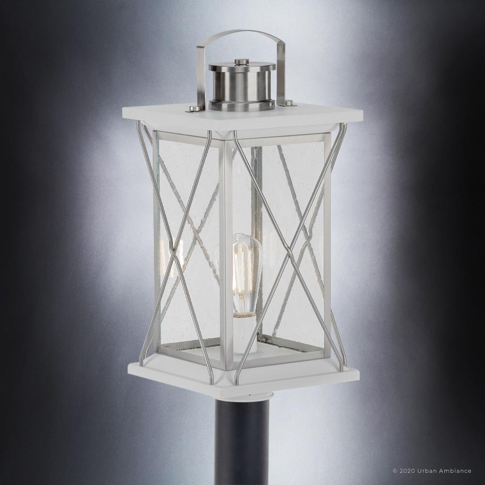 UHP1220 Colonial Outdoor Post/Pier Light, 20"H x 9"W, Stainless Steel ...
