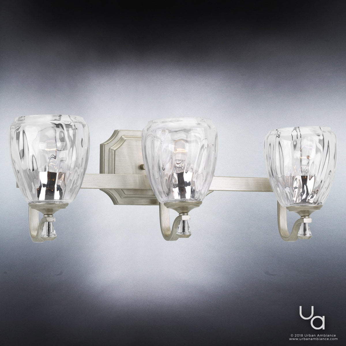 UHP2032 Traditional Bathroom Vanity Light, 7.5"H x 23"W, Antique Silve ...