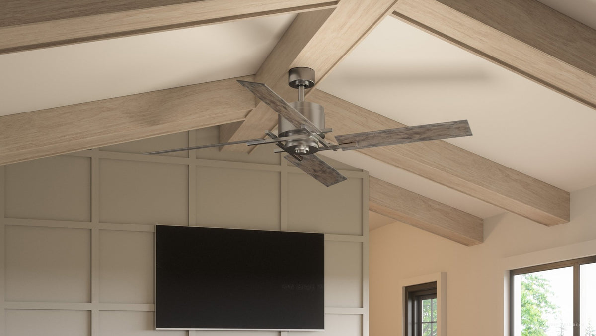 UHP9061 Urban Loft Indoor Ceiling Fan, 15.4"H x 56"W, Aged Nickel, Ame ...