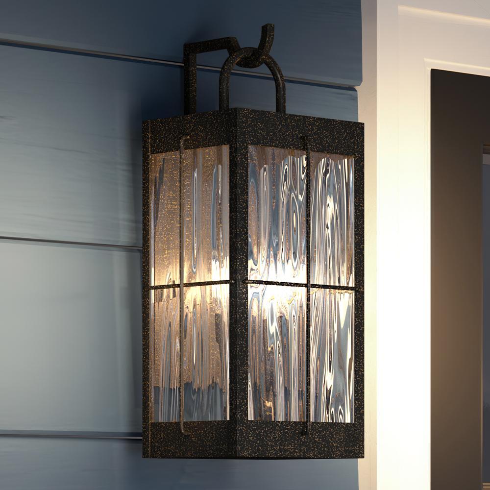 UQL1462 Utilitarian Outdoor Wall Light, 19"H x 8.25"W, Urban Bronze Fi ...