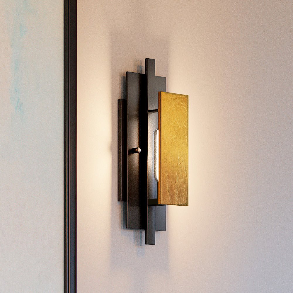 UHP3863 Contemporary Wall Sconce 15.125''H x 5.375''W, Midnight Black ...