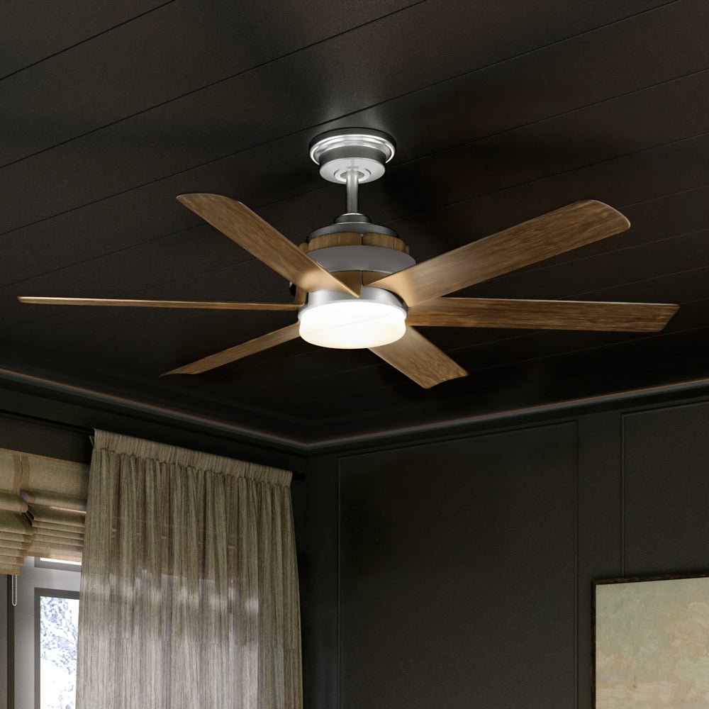 UHP9332 Transitional Ceiling Fan 17.25''H x 56''W, Aged Nickel Finish ...