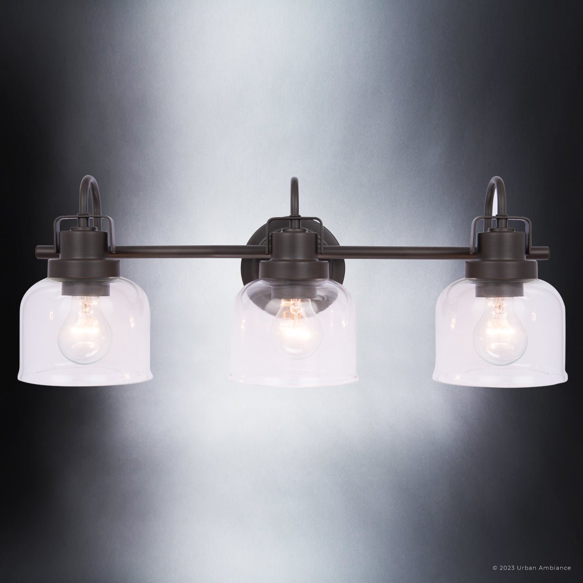 ULB2032 Modern Farmhouse Bath Light, 9''H x 24''W, Dark Bronze Finish ...