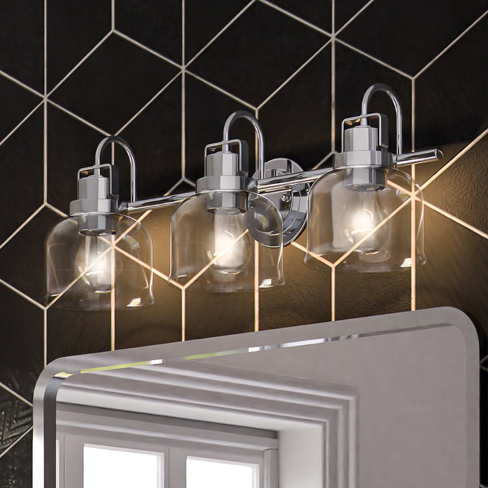 ULB2033 Modern Farmhouse Bath Light, 9''H x 24''W, Brushed Nickel Fini ...