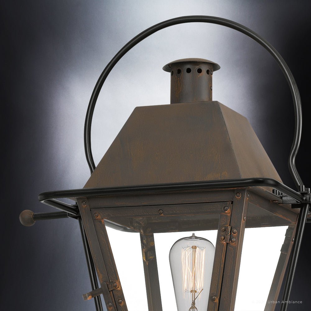 UQL1375 Historic Outdoor Post/Pier Light, 22.75"H x 17.75"W, Bygone Br ...