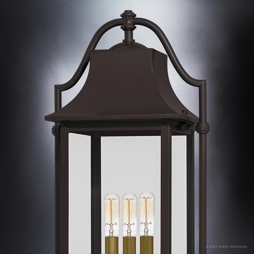 UQL1670 Vintage Outdoor Post Light 24.25''H x 10.5''W, Estate Bronze F ...