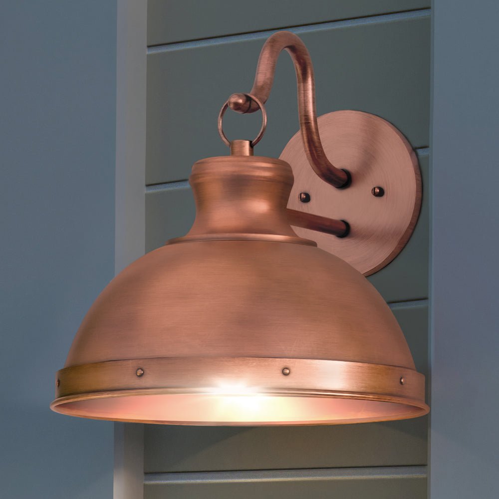 Copper Outdoor Wall Sconce Lighting Estelle's Full Copper Outdoor