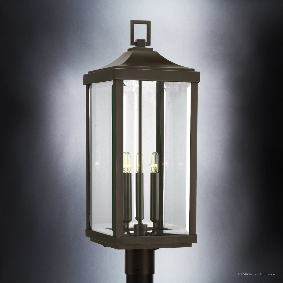 UHP1190 Colonial Outdoor Post / Pier Light, 26-7/8" x 9-1/2", Olde Bro ...